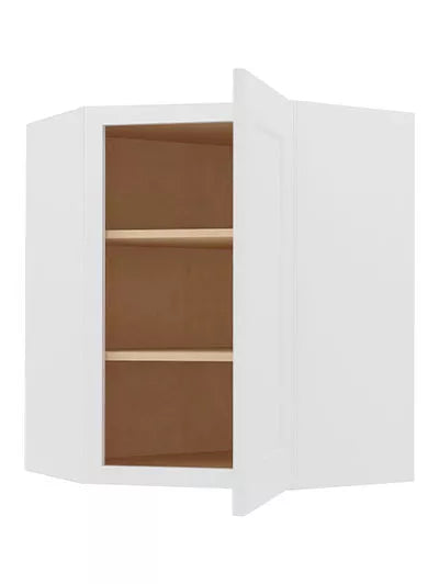 Diagonal Corner Wall , 24" x 30" , Shaker , PVC White — Renovation Depot